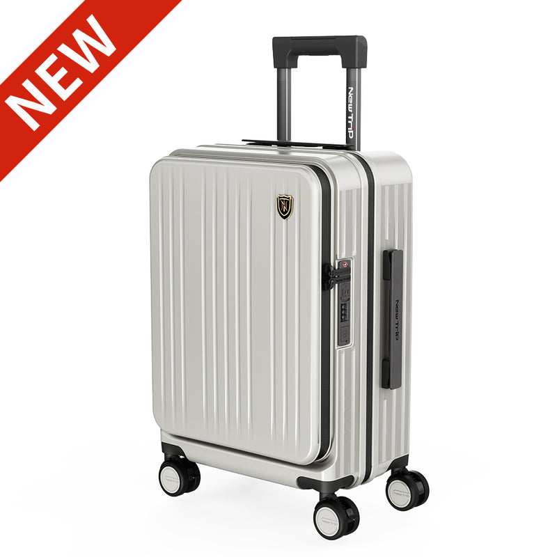 New Trip 0501｜横開きフロントオープン スーツケース｜拡張機能・USBポート・ストッパー付き