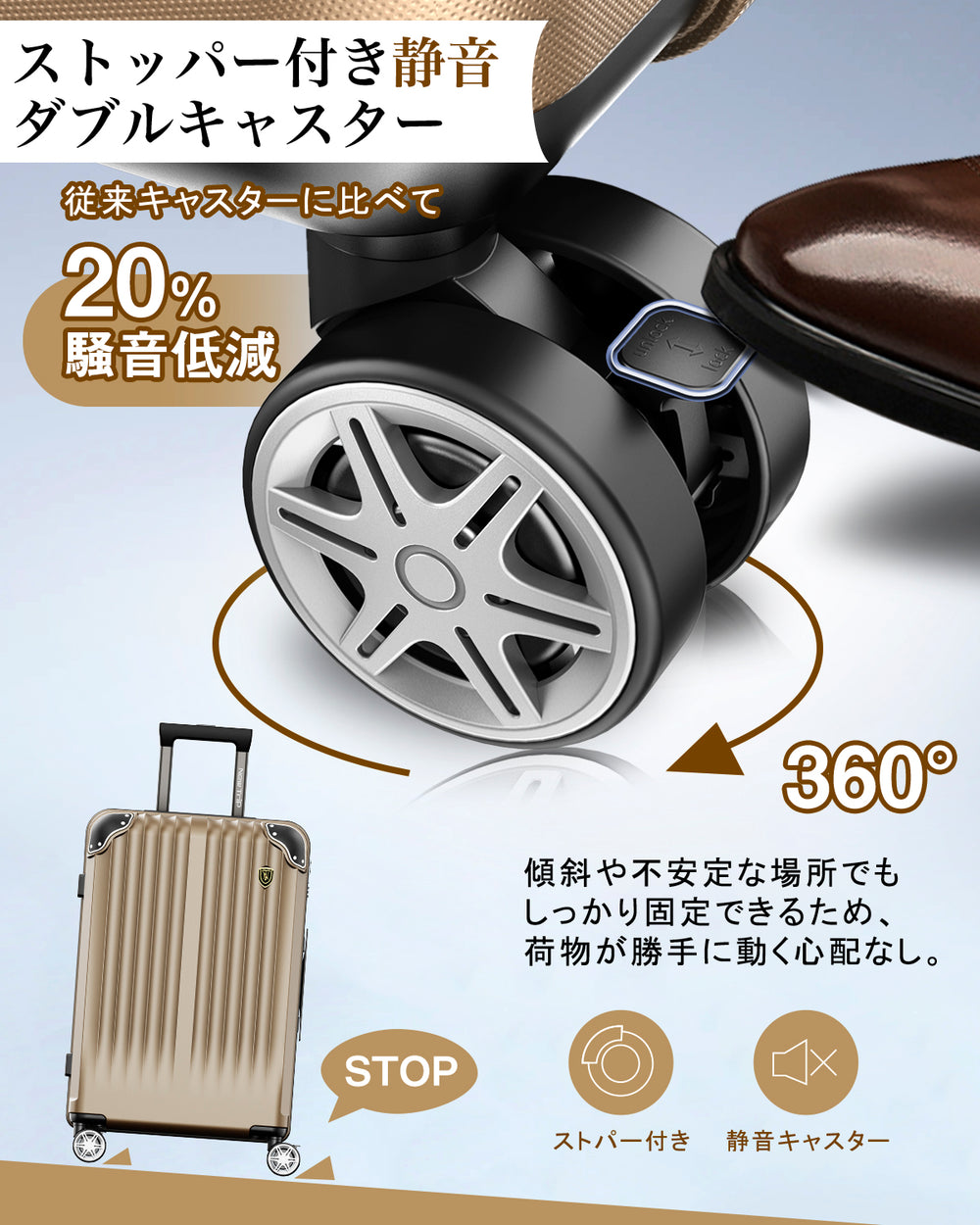 New Trip 0201Plus｜機内持ち込みスーツケース USB＆拡張付き 軽量